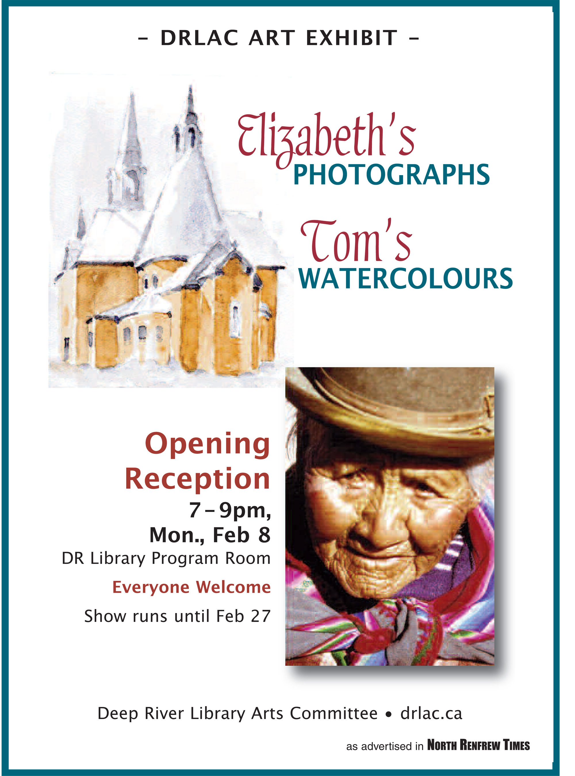 Elizabeth’s Photographs, Tom’s Watercolours | Deep River Library Arts ...